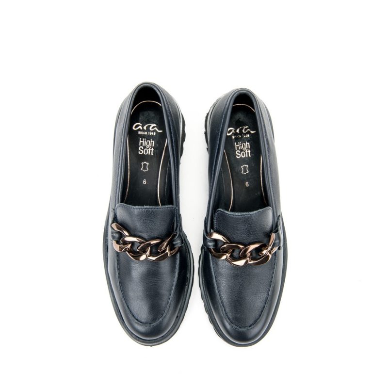 Ženske kožne plitke cipele Ara-12-31209.02F1/2 plave ravne - Creator ...