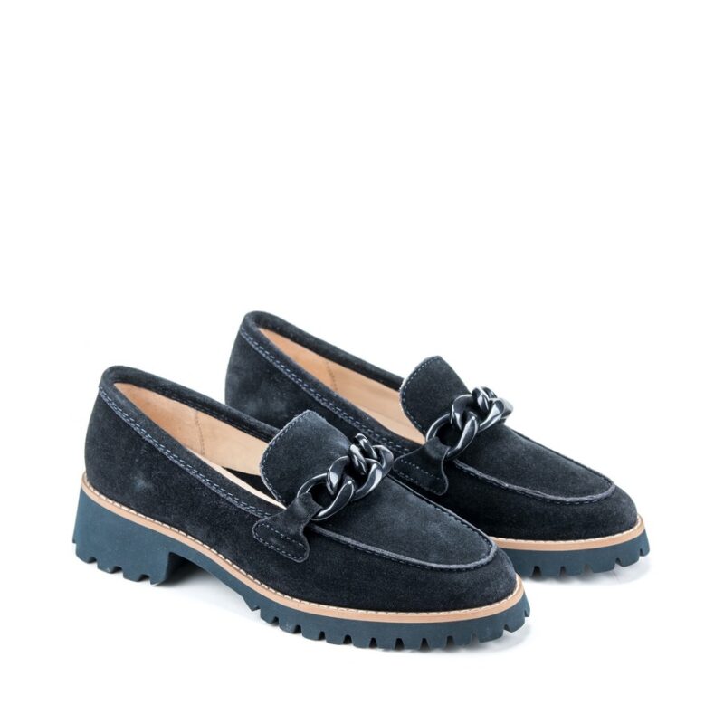 Ženske kožne plitke cipele Ara-12-31209.12F1/2 plave na štiklu ...