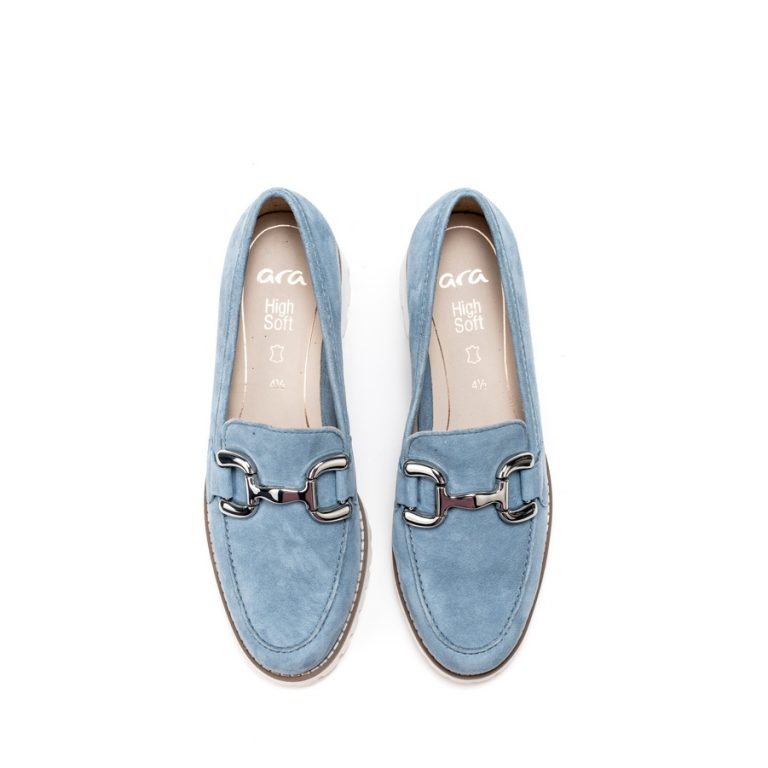 Ženske kožne plitke cipele Ara-12-31237.14f1-2 plave ravne - Creator ...