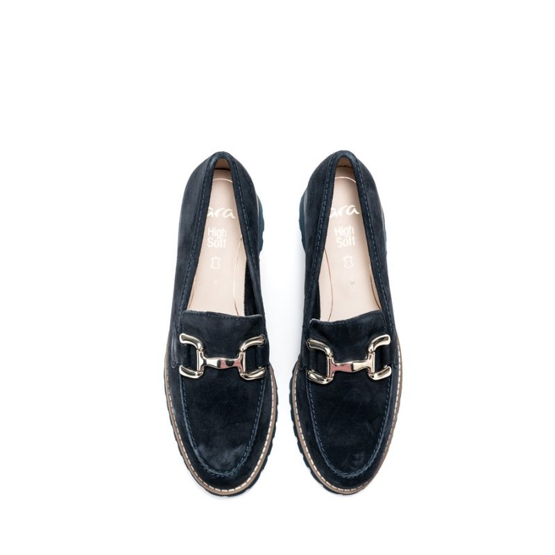 Ženske kožne mokasine Ara-12-31237.02F1-2 plave ravne - Creator obuća ...