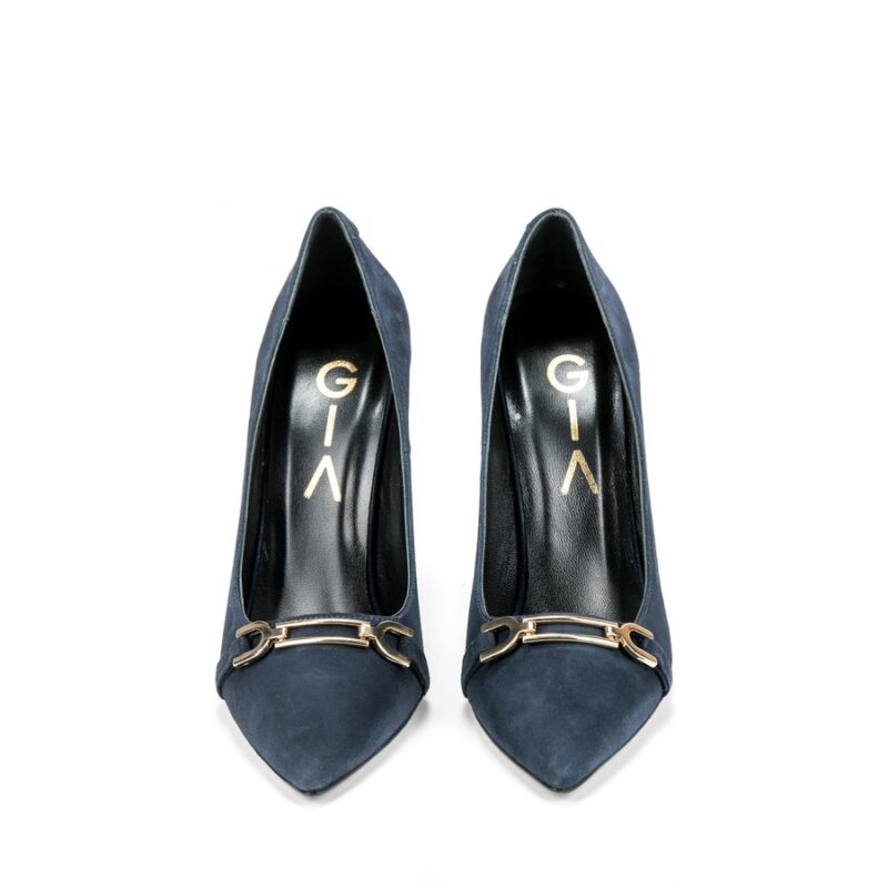 Ženske kožne plitke cipele Gia-4708 plave na štiklu - Creator obuća ...