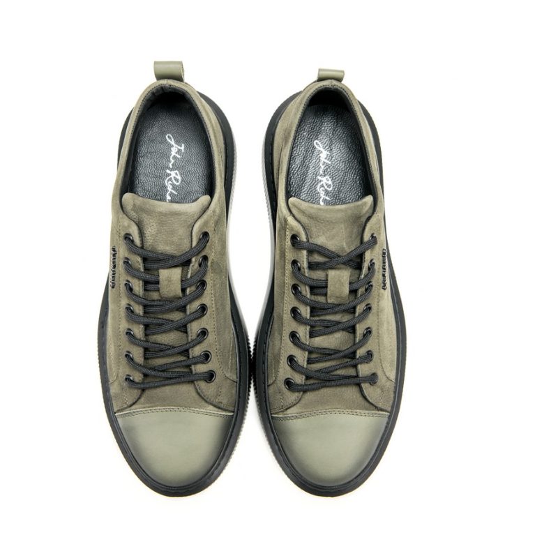 Muške kožne plitke patike John-Richardo-21415 zelene ravne - Creator ...