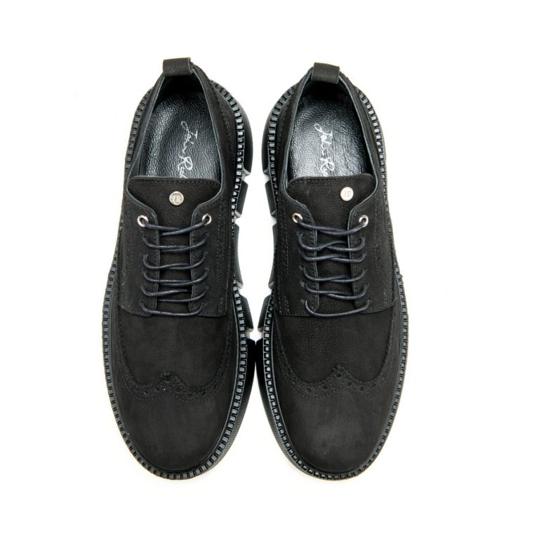 Muške kožne plitke patike John-Richardo-21337 crne ravne - Creator ...